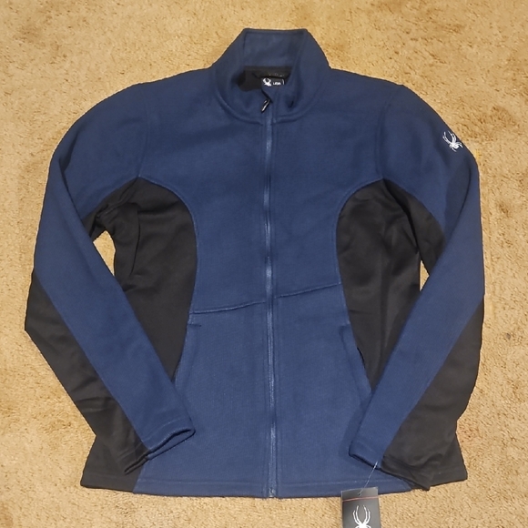 Spyder | Jackets & Coats | Spyder Navy And Black Knit Jacket | Poshmark